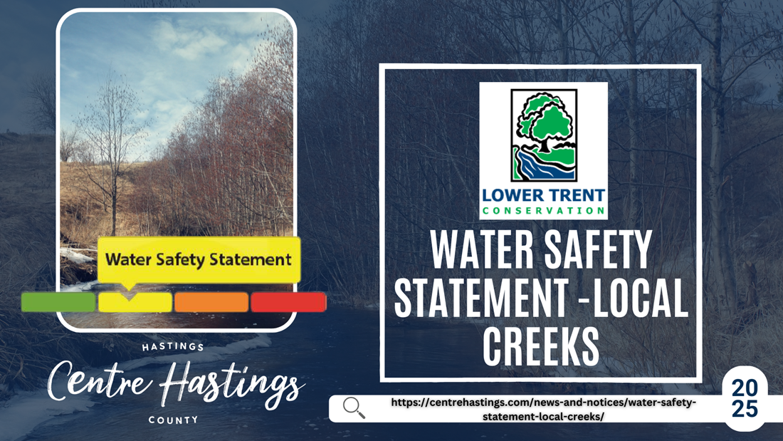Water Safety Statement -Local Creeks - Municipality of Centre Hastings