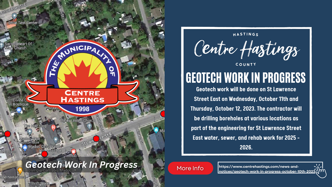 Geotech Work In Progress - October 10th,2023 - Municipality of Centre ...